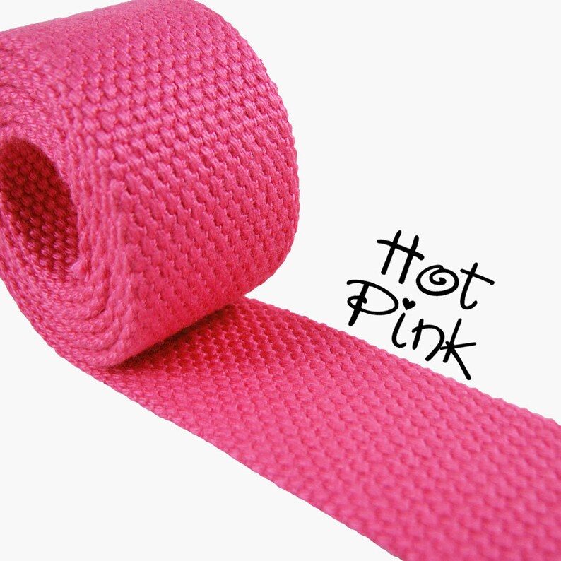 Cotton Webbing - Hot Pink – Threaded Lines