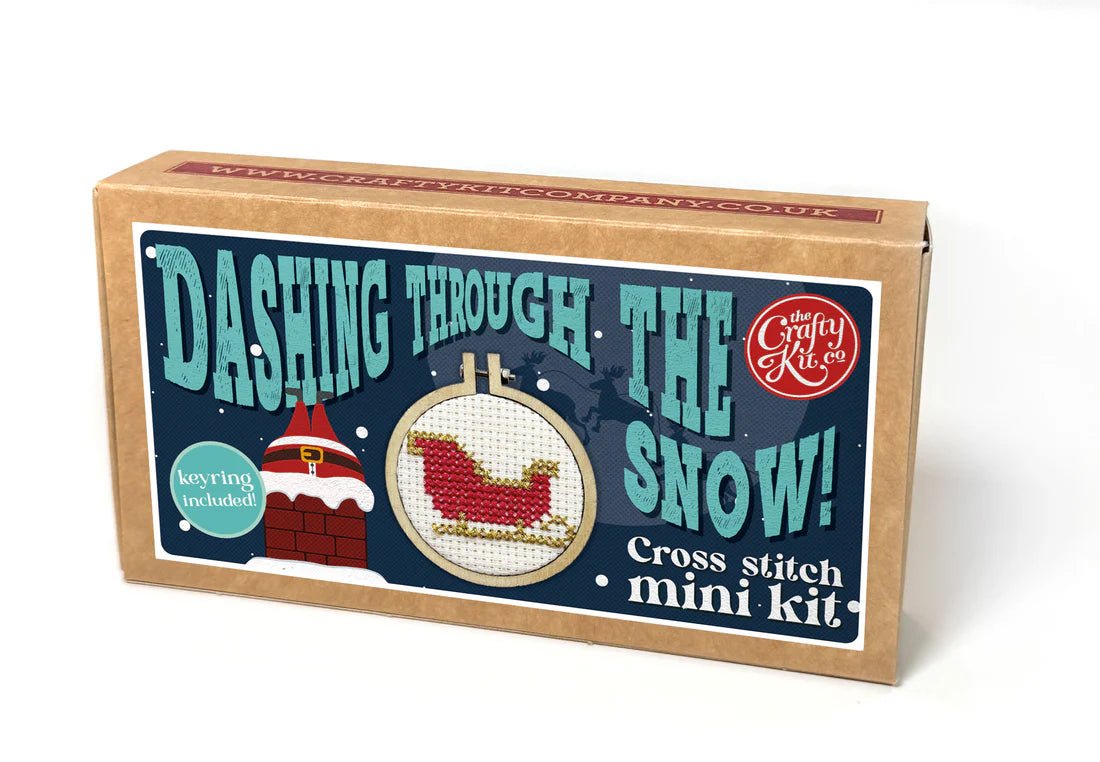 Mini Matchbox Christmas Cross Stitch Kit - Dashing Through the Snow ...