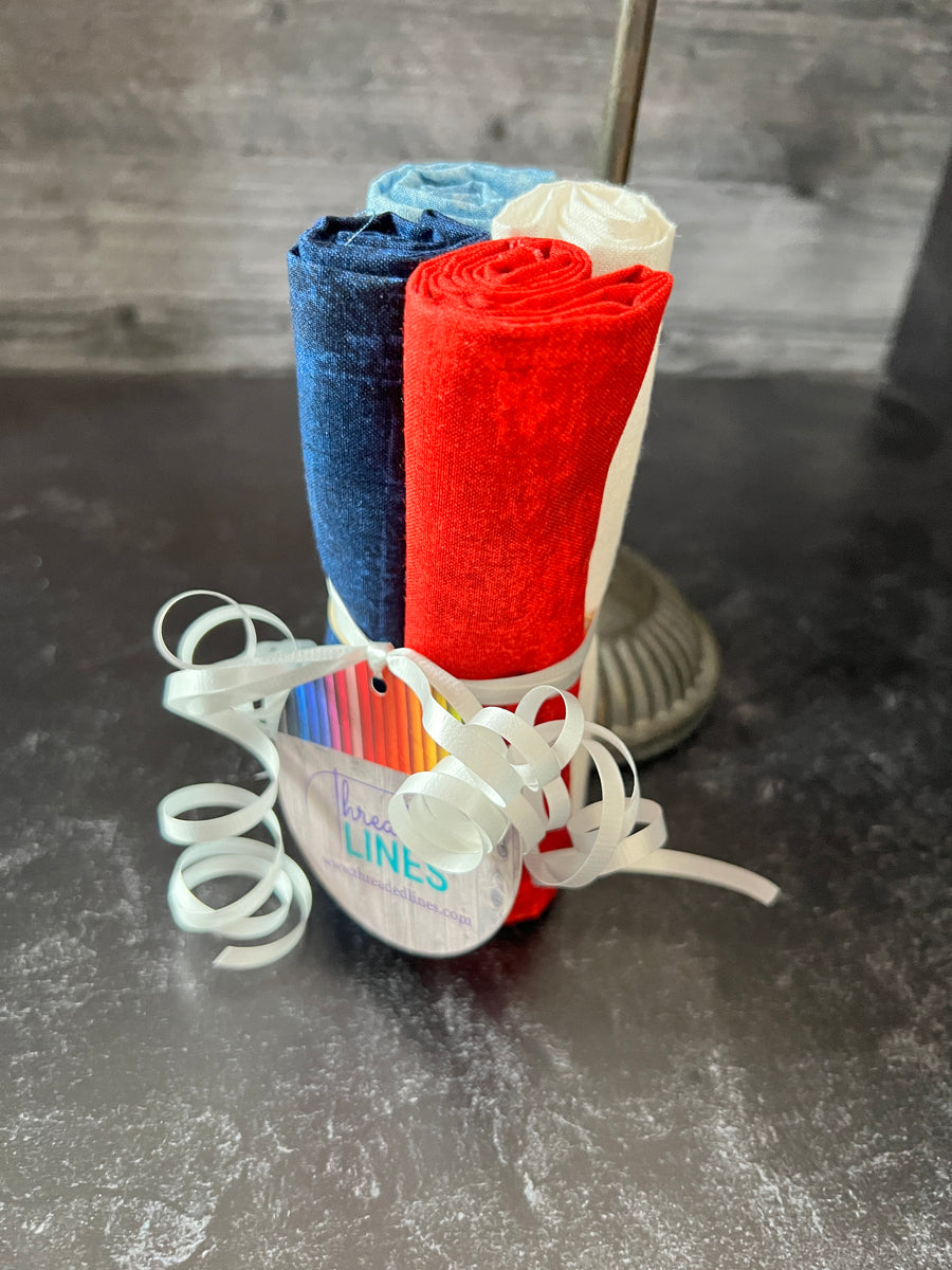 Patriotic Firework Fat Quarter Bundle – Threaded Lines