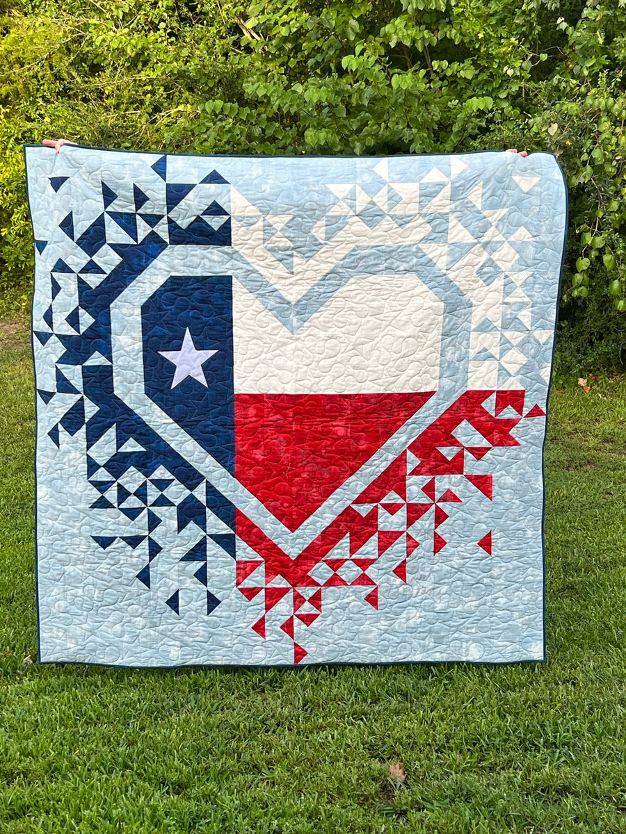 Exploding Heart of Texas Quilt Kit – Threaded Lines