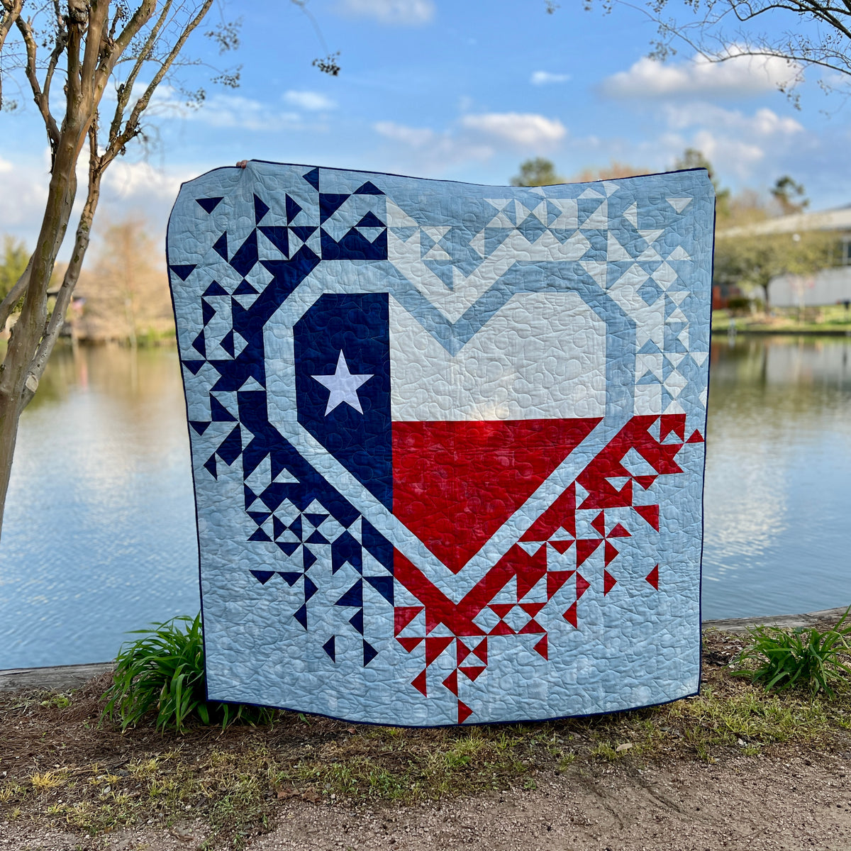Exploding Heart of Texas Quilt Kit – Threaded Lines