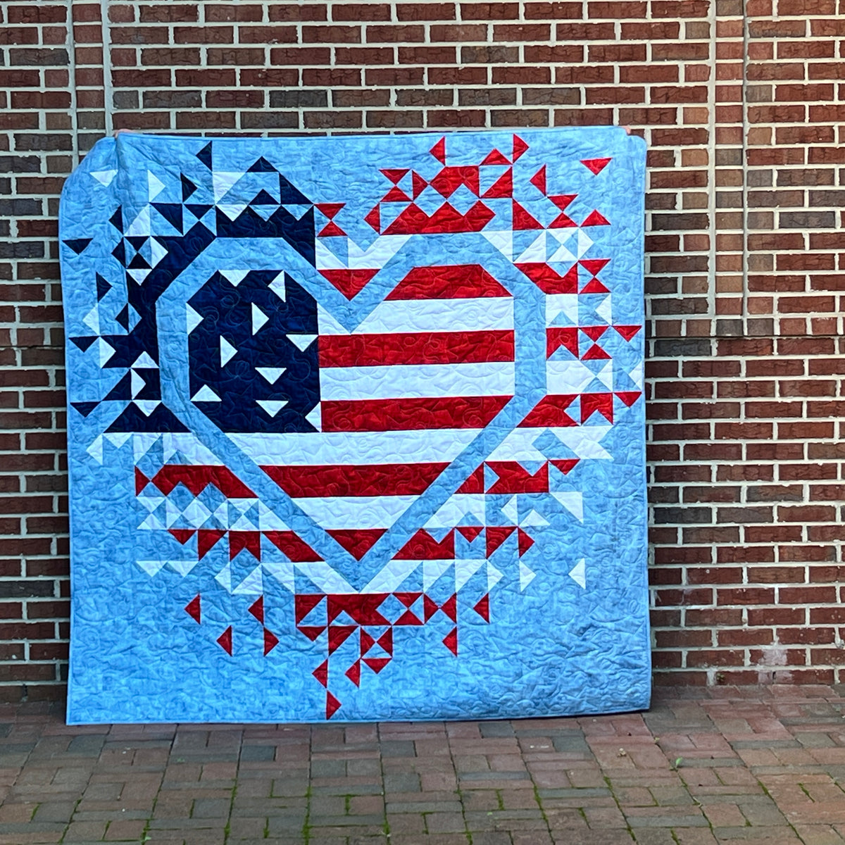 Exploding Heart of America Quilt Kit – Threaded Lines