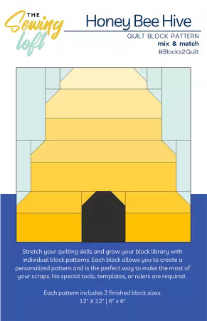 Honey Bee Hive Quilt Block – Threaded Lines