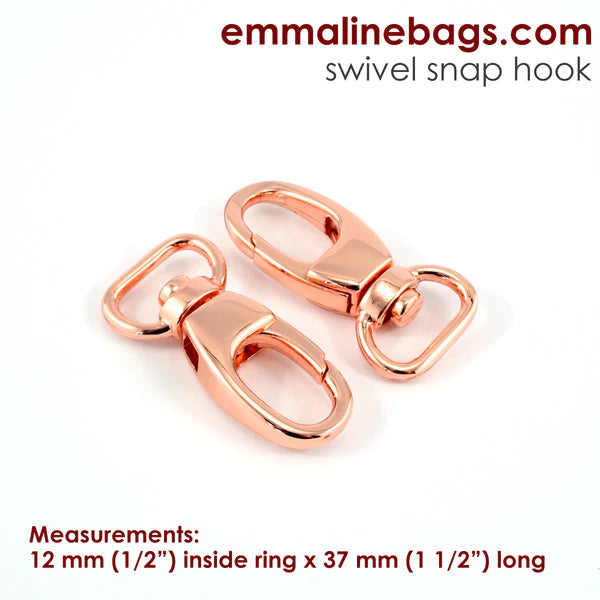 Emmaline Swivel Snap Hook - 1/2" Designer Profile – Threaded Lines
